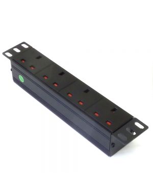10" 4 Way Horizontal Power Distribution Unit Strip UK Miniline PDU Rack ...